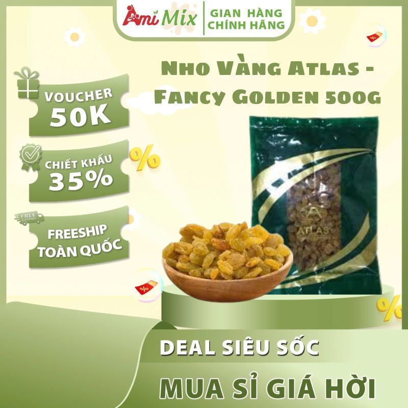 Atlas Dried Yellow Grapes - Fancy Golden - 500g Pack - Naturally Sweet ...