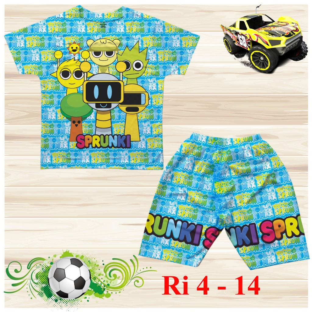 Summer outfit for boys with GAME FNF Sprunki image from 10-75kg made of ...