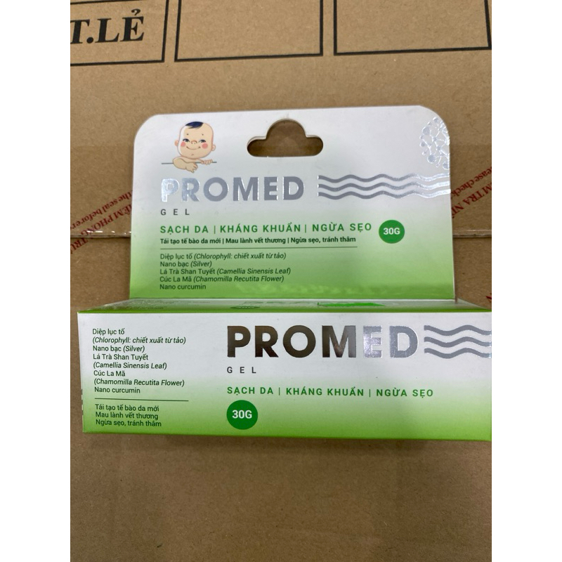 Promed gel cleans skin, antibacterial, prevents scars, regenerates new ...