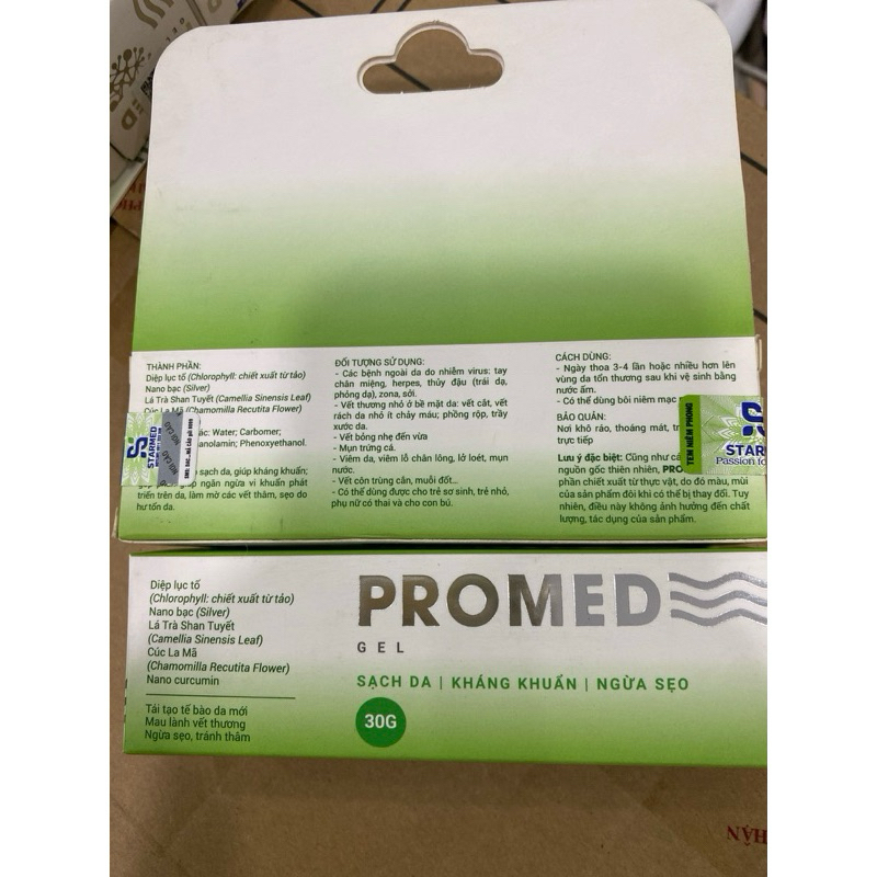 Promed gel cleans skin, antibacterial, prevents scars, regenerates new ...