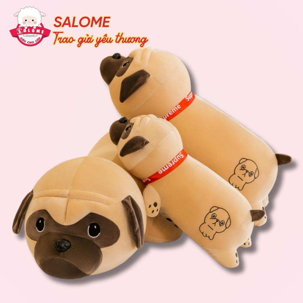 SALOME Cute and Lovely Lying Pug Dog Teddy Bear Size 60cm-90cm ...
