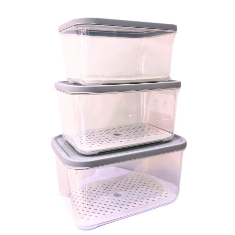 Plastic Food Container with Sealed Lid and Tray - Odor-Proof ...
