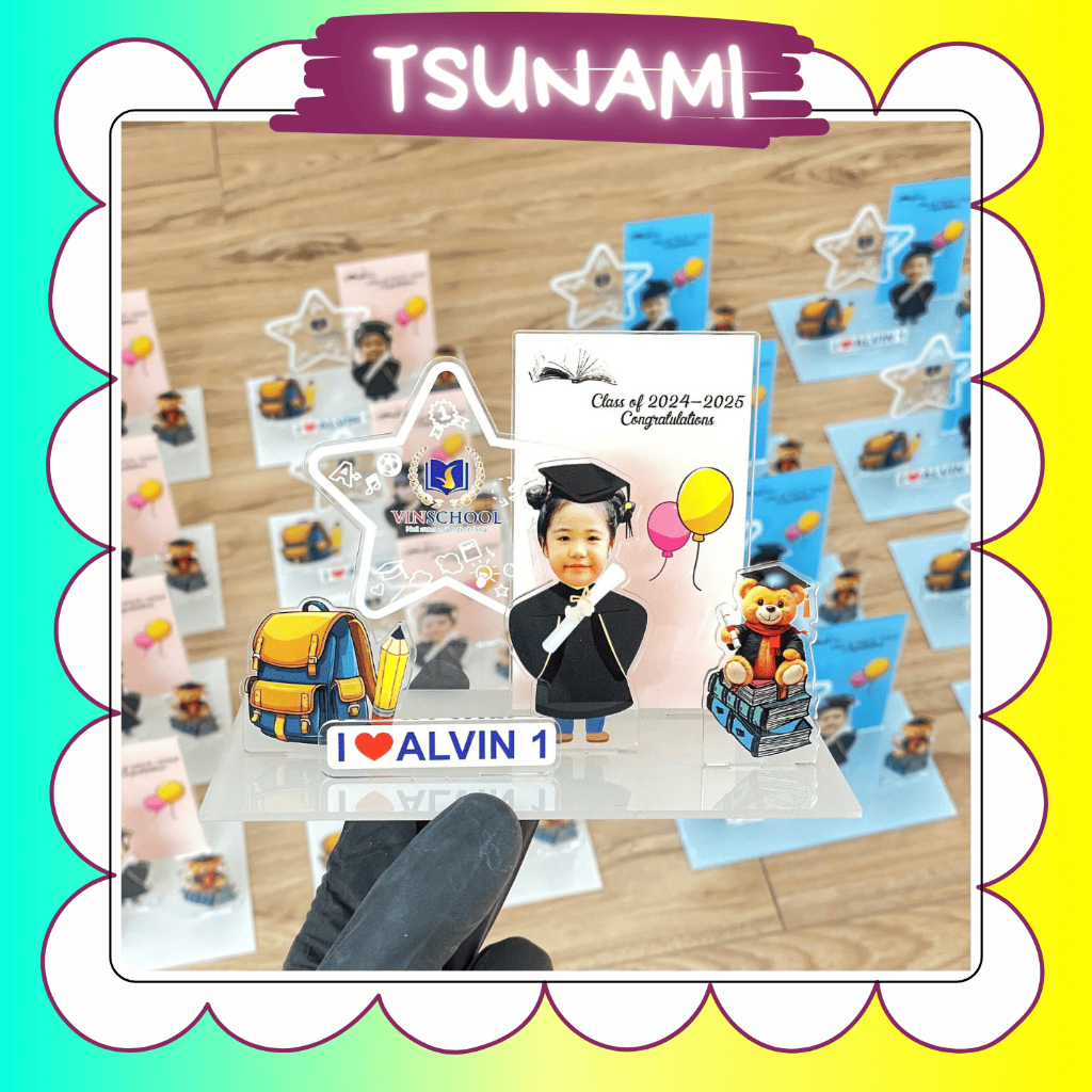 Graduation anniversary standee model with INSIDE BACKGROUND printed on ...