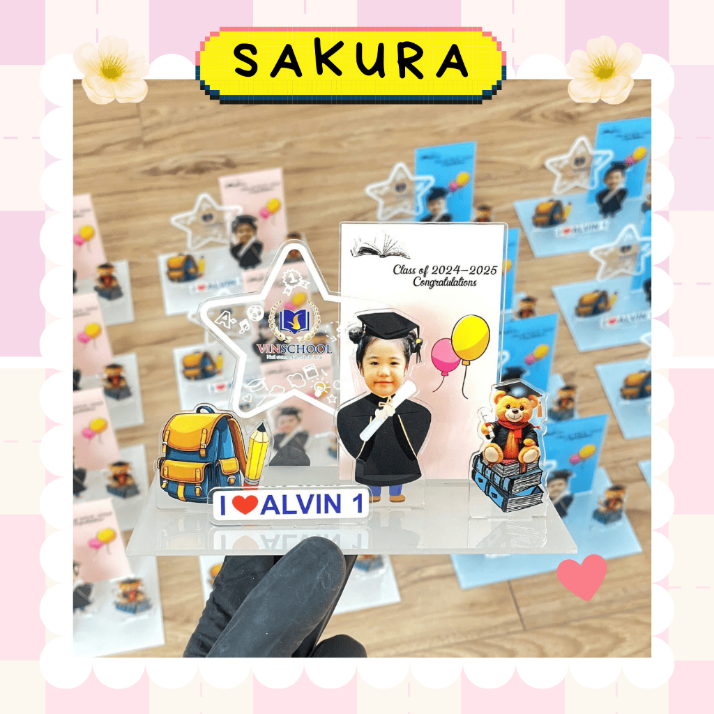 Graduation anniversary standee model with INSIDE BACKGROUND printed on ...