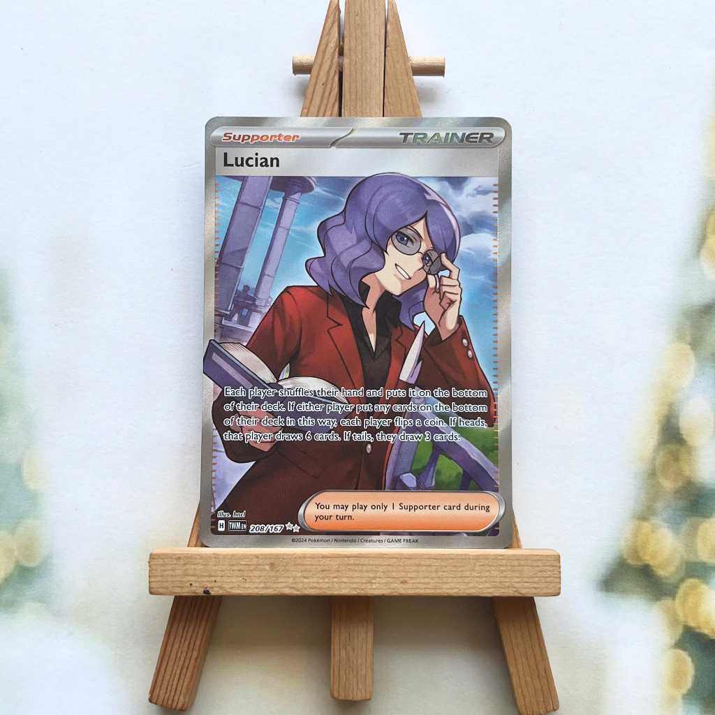 Pokemon Lucian 208/167 Picture Card - Twilight Masquerade Full Art Secret Rare English Odd Card ...