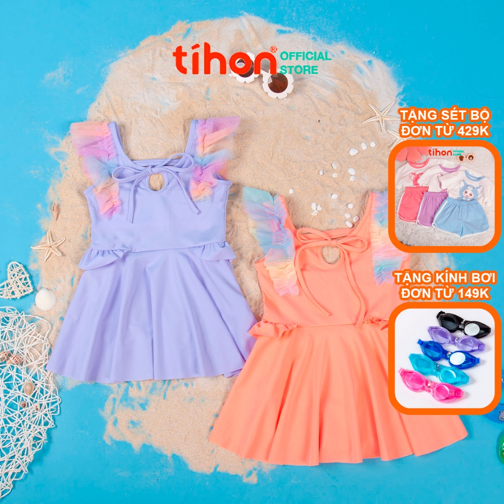 High-quality TIHON girls' swimsuits with elegant ladylike design for ...