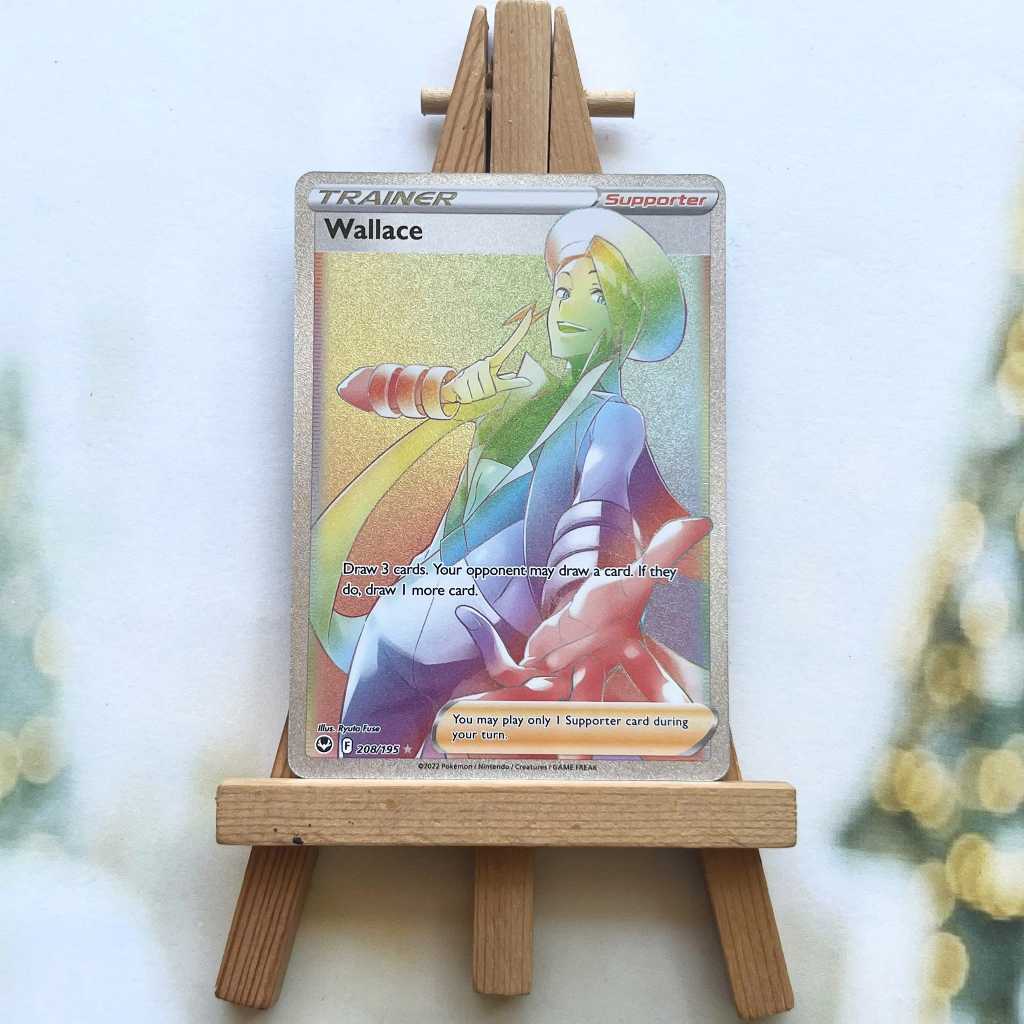 Pokemon Wallace 208/195 Picture Card - Silver Tempest Hyper Rare ...