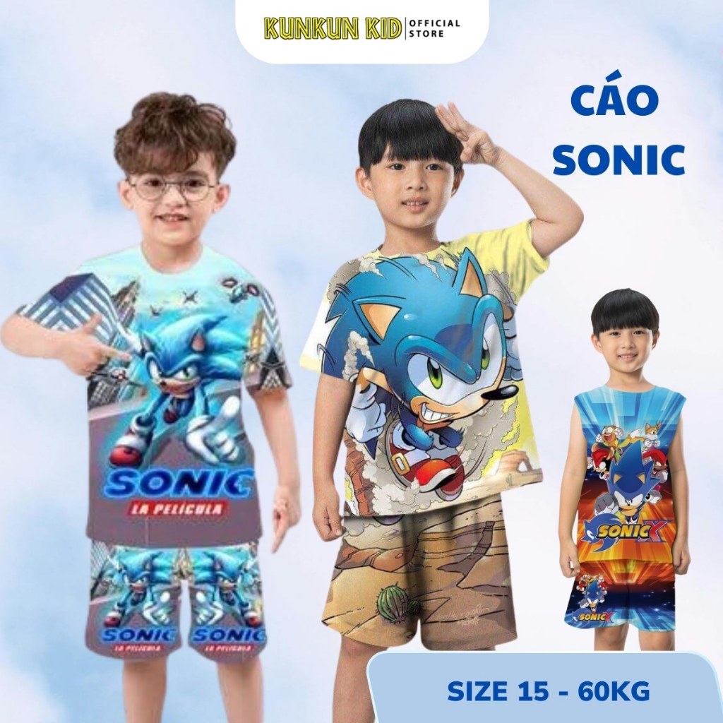 Sonic Fox 3D printed baby boy outfit made of 4-way stretch elastic TP1007, large size - KunKun ...