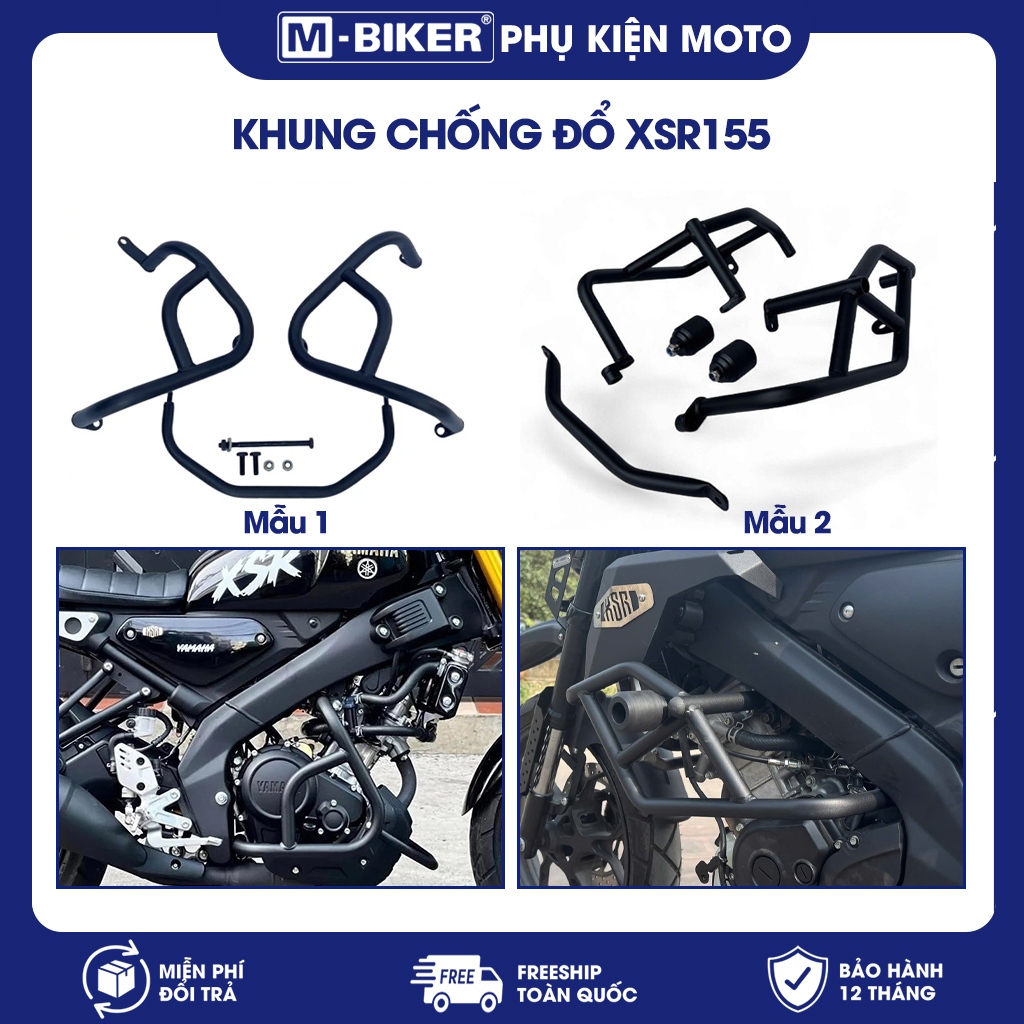 XSR155 anti-dump frame, Genuine M-Biker XSR 155 engine block protection ...