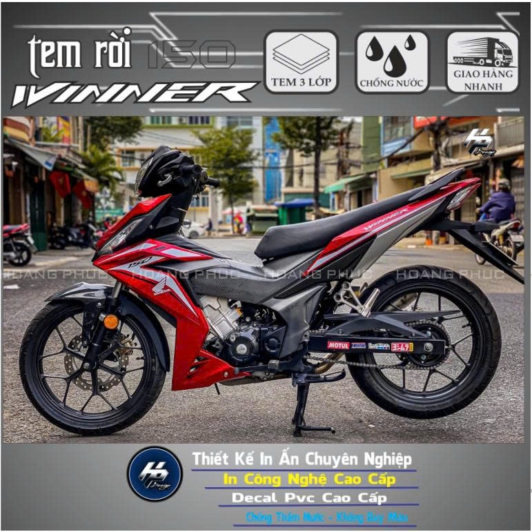Winner v1 red and silver car sticker, removable sticker printed with 3 ...