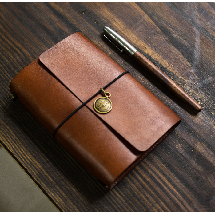 Handmade Nomad's Note A6 16x12 Leather Notebook, Genuine Leather, Handy ...