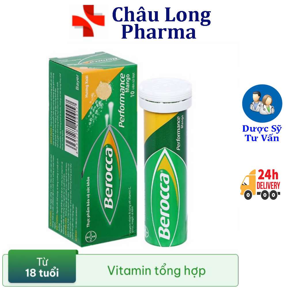 Berocca Bayer effervescent tablets supplemented with vitamins and ...