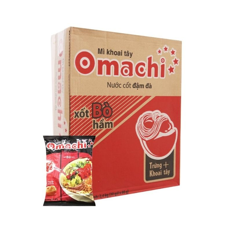 Box of 30 packs of Omachi potato noodles (80g) | Shopee Malaysia