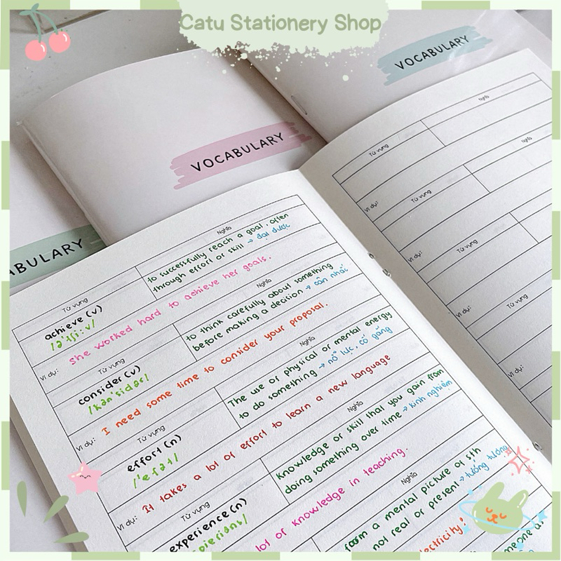 (A5) Vocabulary English Vocabulary notebook EV8 science layout | Shopee ...