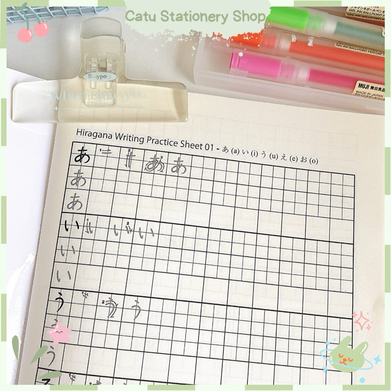(A5) Japanese hiragana and katakana alphabet writing notebook, fun ...