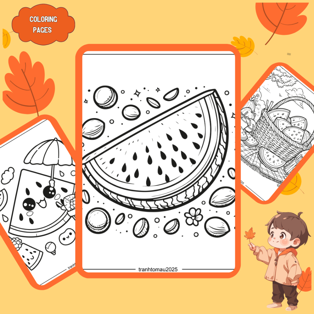 Set of 35 coloring pages, coloring pages for children in the shape of ...