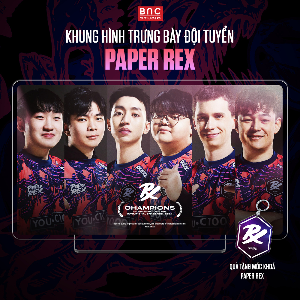 Paper Rex Valorant Team Photo Frame comes with PRX keychain - Desk ...