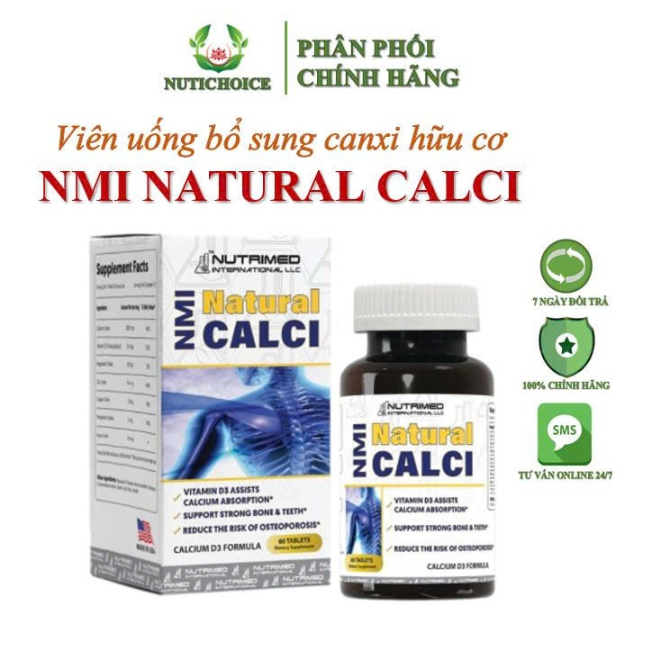 Organic Calcium Vitamin D3 pills NMI Natural Calcium USA relieves ...
