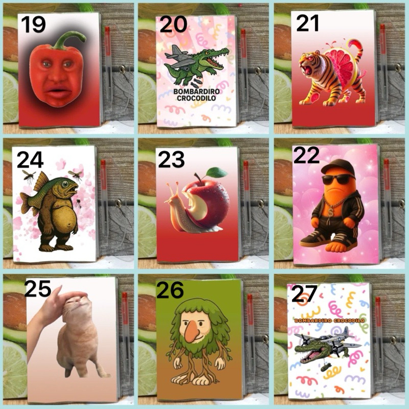 Calcos italian brainrot notebook with A6 pen / italian brainrot ...