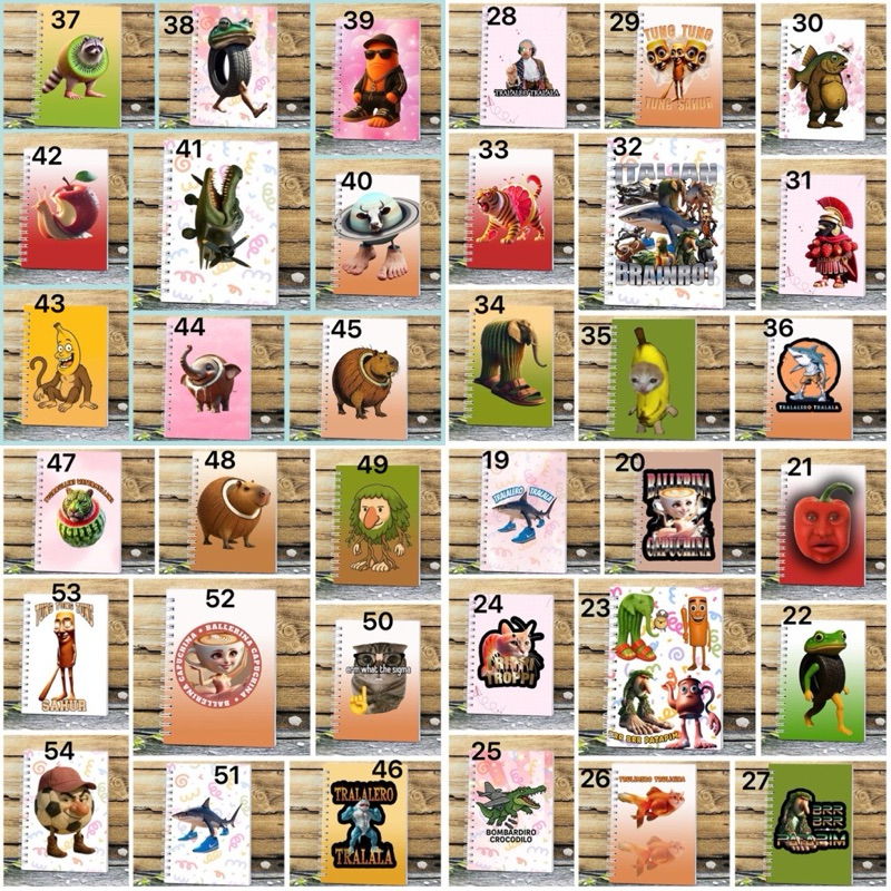 Italian Brainrot notebook / Italian Brainrot drawing notebook / Calcos ...