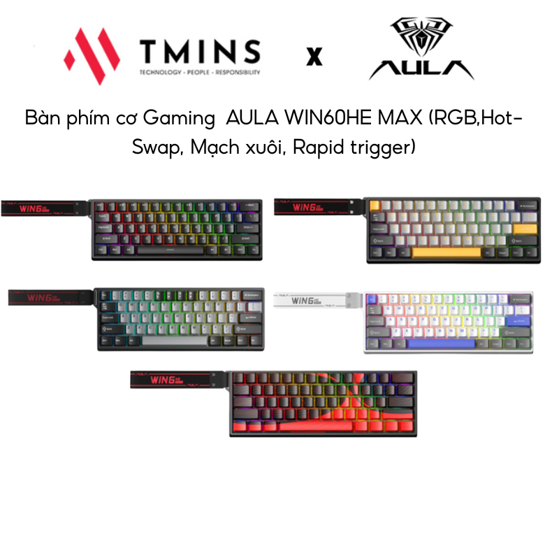 AULA Win60HE Mechanical Gaming Keyboard (RGB, Sweep Circuit, Hot Swap ...