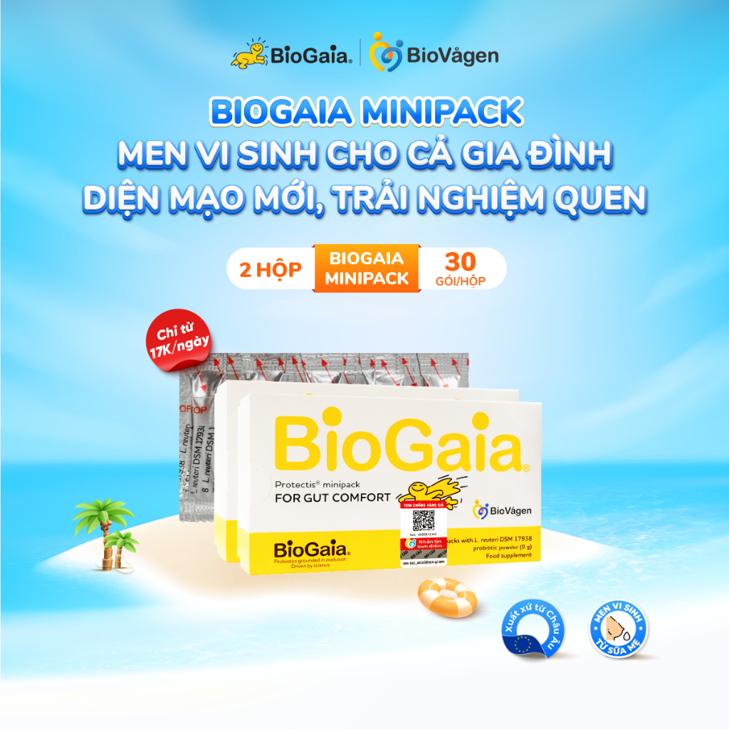 Combo of 2 boxes of BioGaia ProTectis Minipack probiotics to improve ...