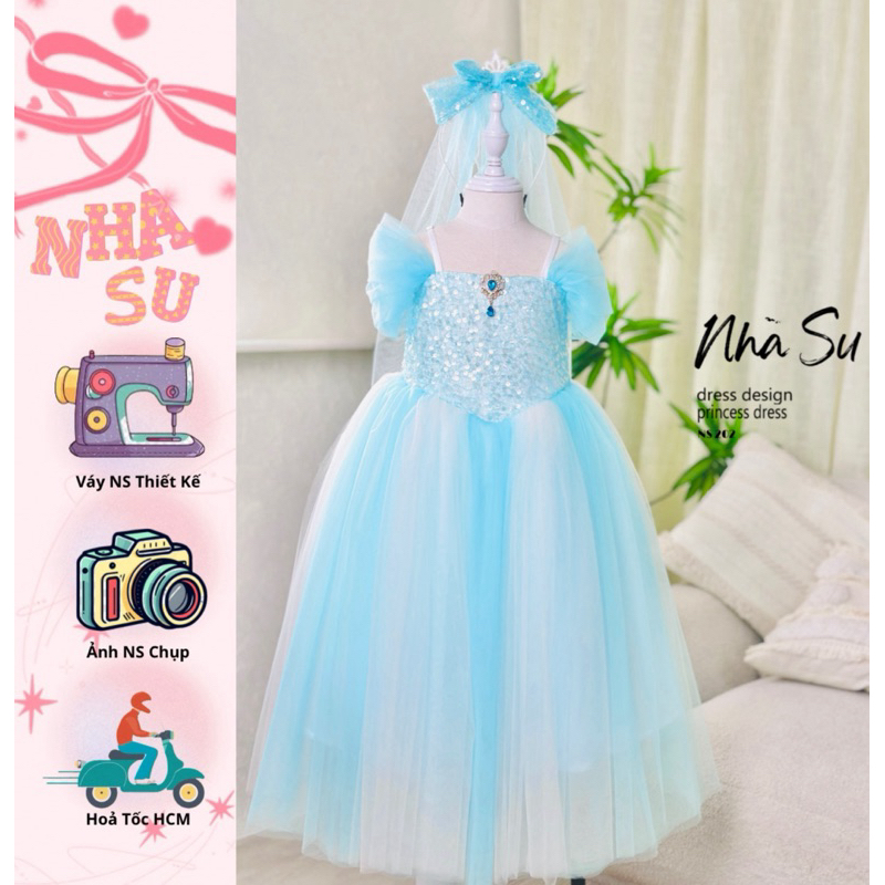 Princess dress for girls NS 202, Elsa dress designed for girls to ...