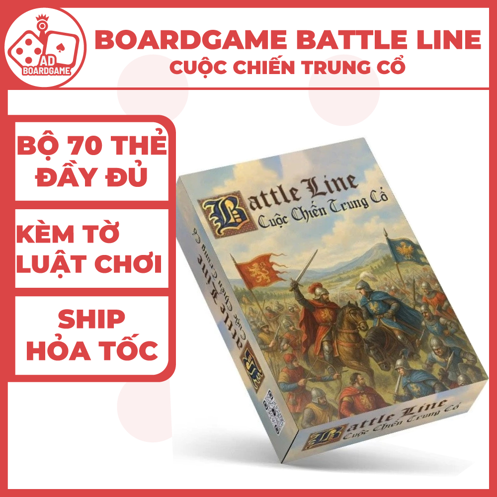 [NEW] Battle Line Medieval Battle With Viet Hoa, CardGame Two-Player ...