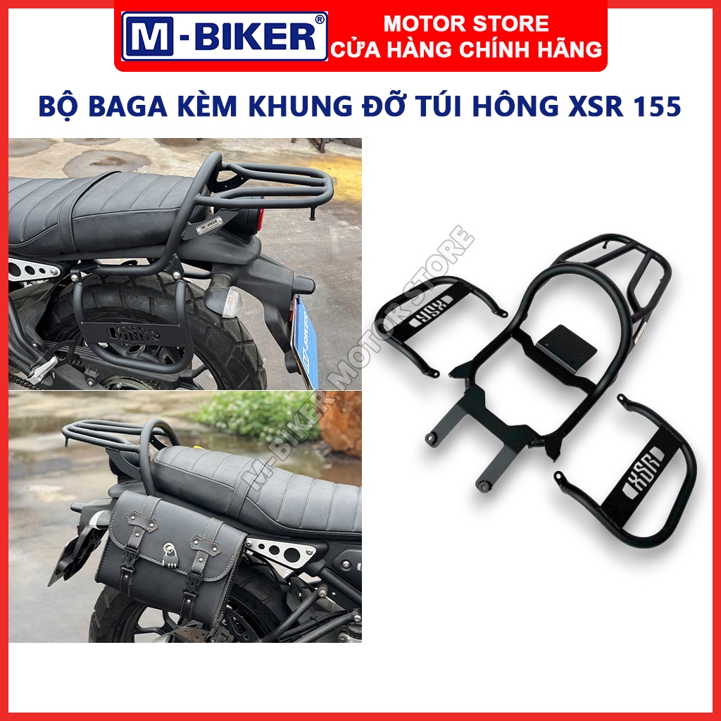 Baga XSR 155, Side bag frame XSR 155, baga set with Yamaha XSR 155 side ...