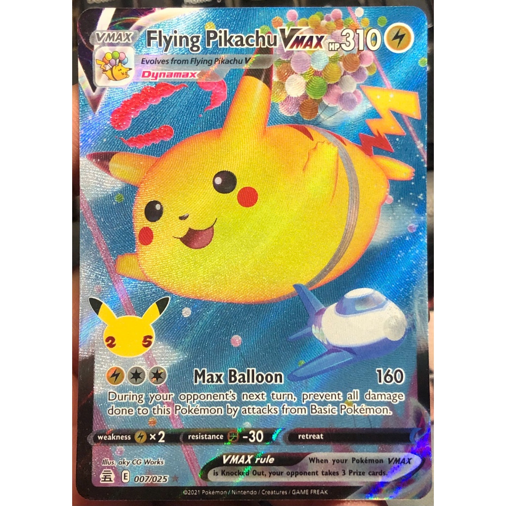[KW2 Pokemon] [EN] Flying Pikachu VMAX Card - 007/025 - Ultra Rare ...