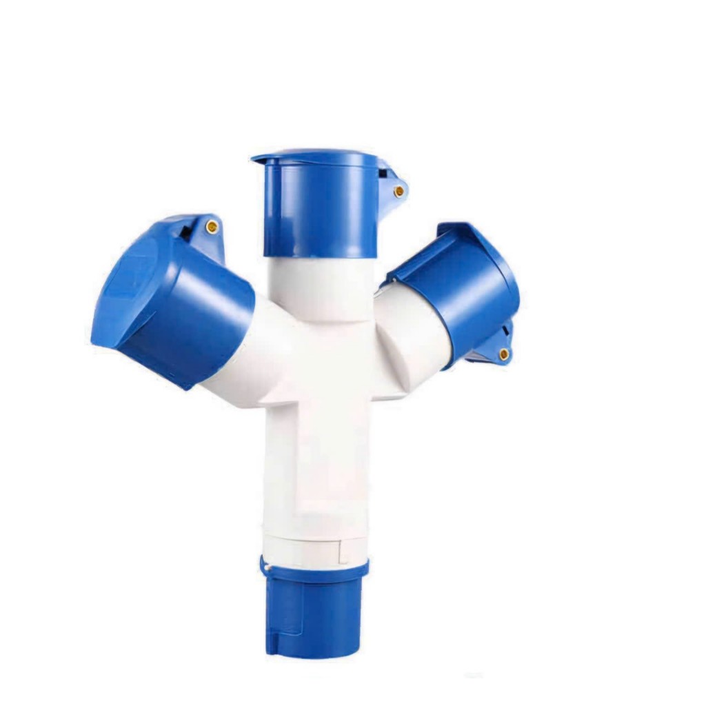 3-way 3-Prong Industrial Socket 3P-16A- 32A/ 220V, Safe Construction ...