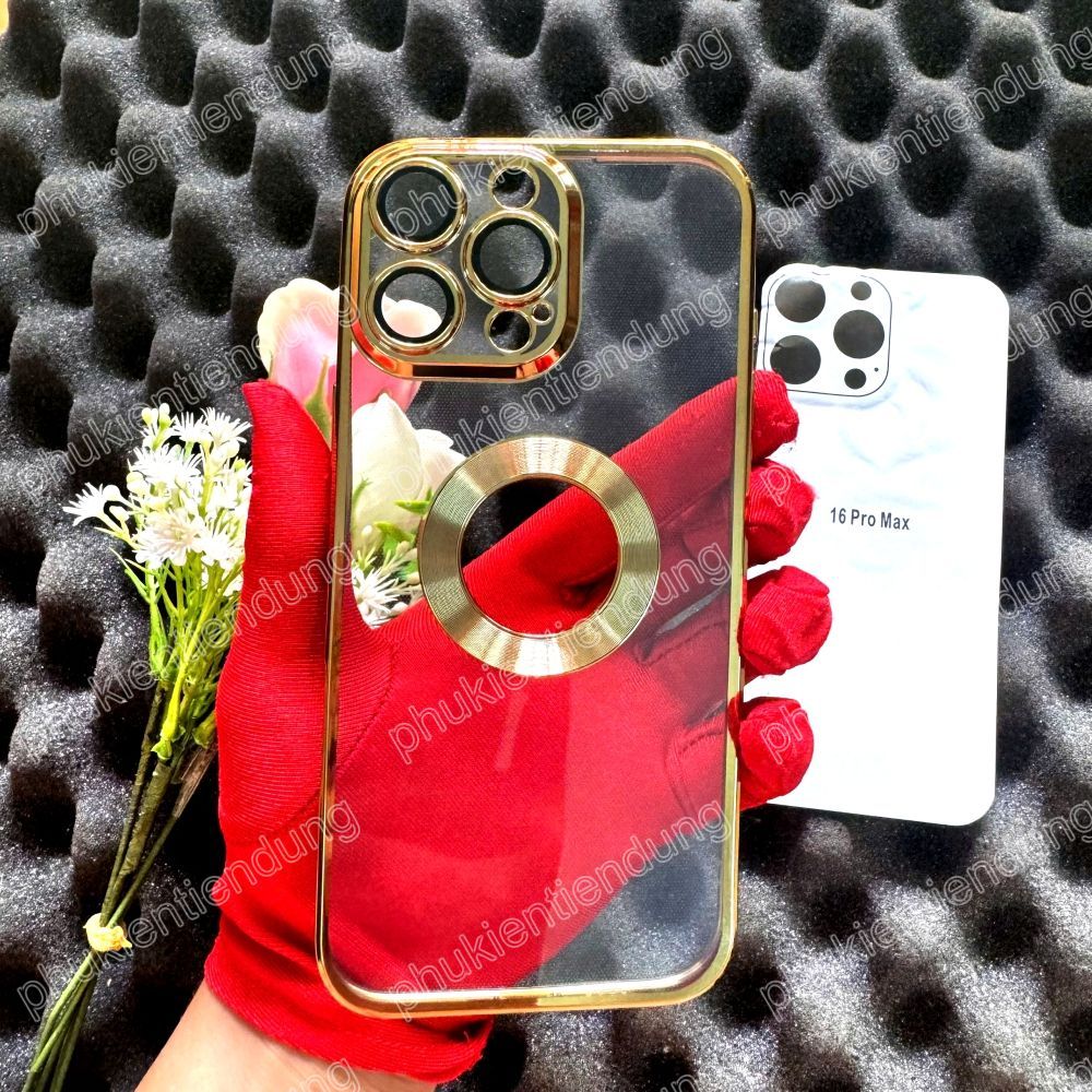 Iphone 16 Pro Max Flexible Case with Super Beautiful Gold Border, Open ...