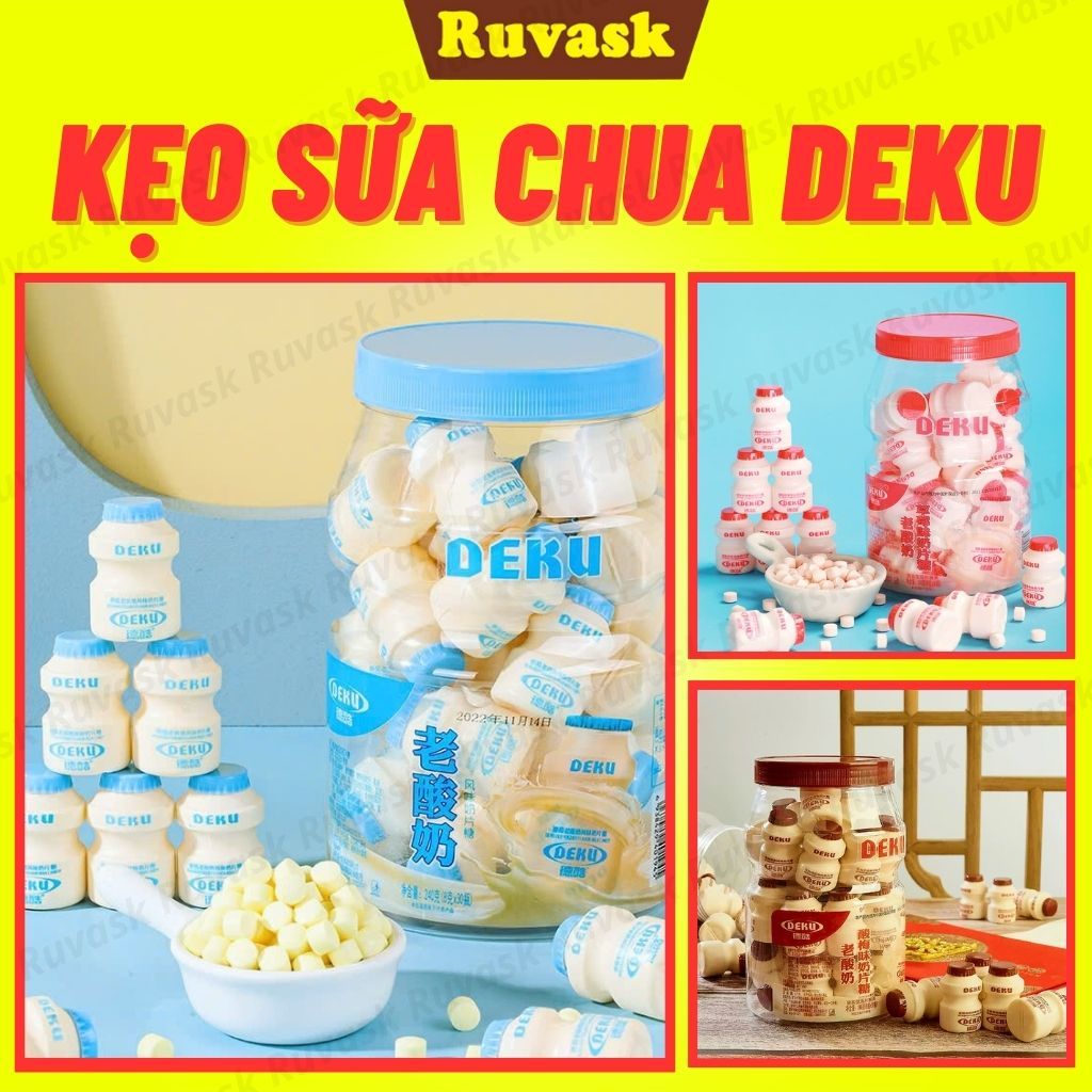 Deku Yogurt Candy LARGE BOX of 30 Jars - DELICIOUS Yogurt, Strawberry ...