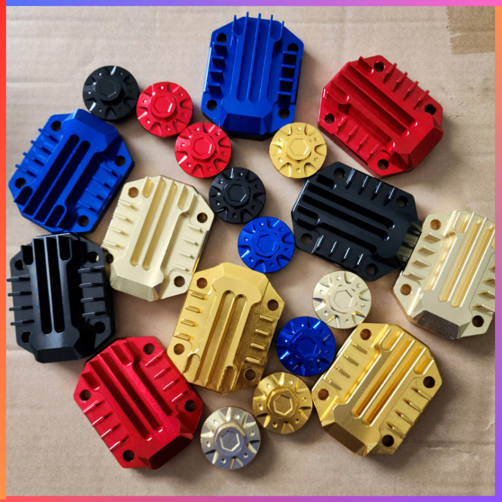 Colorful Anode Bull Head Cover Set - Small Wave/Dream Mount - Solid CNC ...