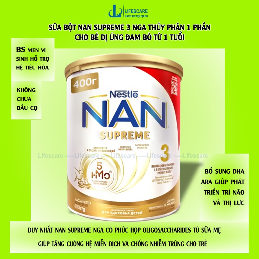 Partially hydrolyzed Nan supreme 3 Russian milk powder for babies ...