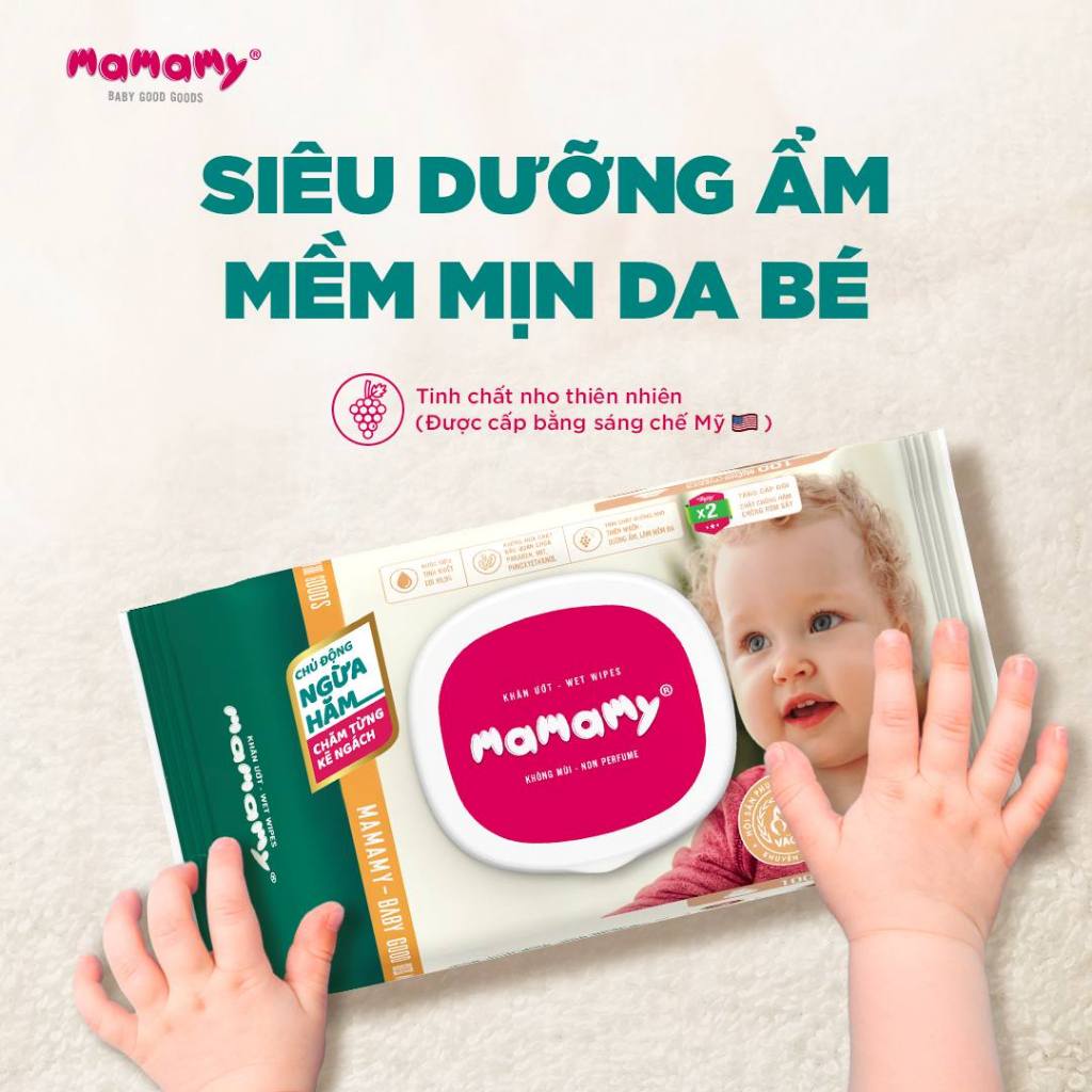 Mamamy wet wipes for mothers and babies are twice as diaper rash ...