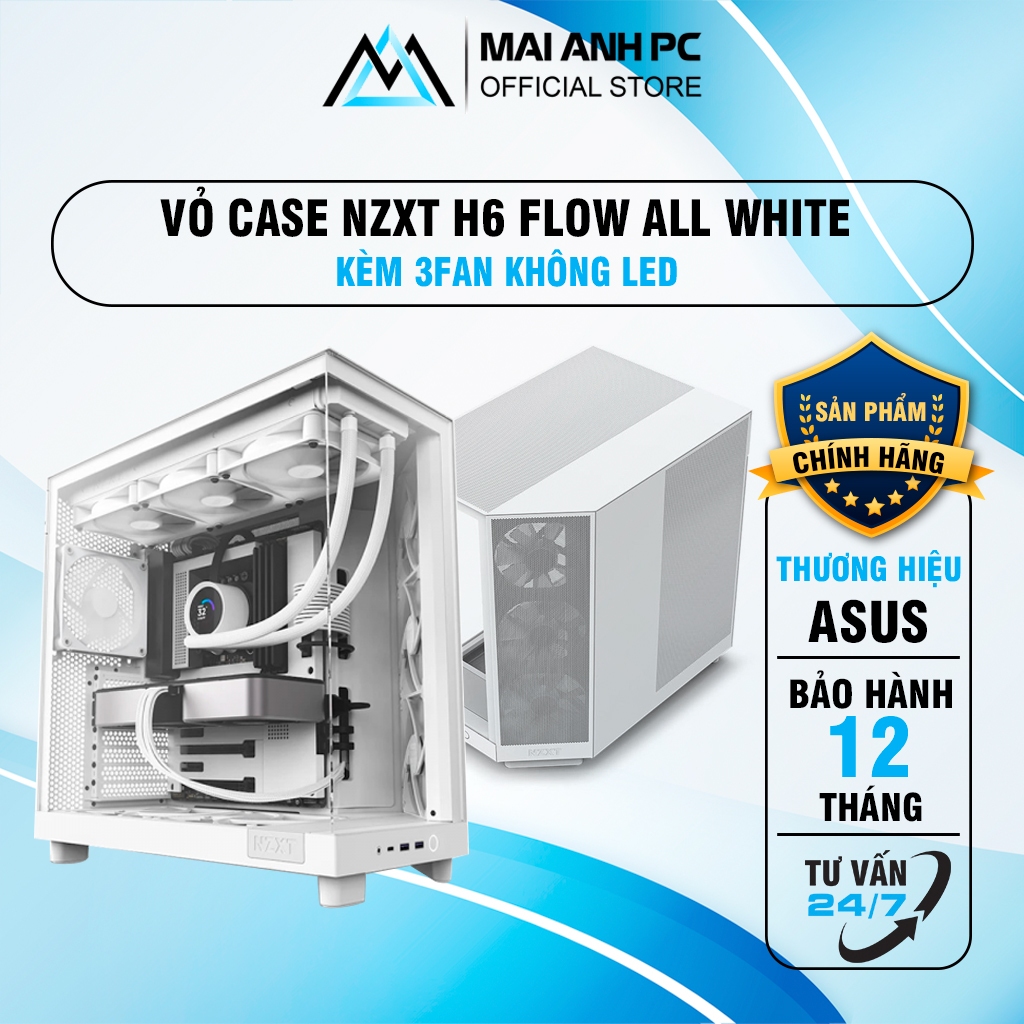 Nzxt H6 Flow All White Case (CC-H61FW-01) | Shopee Malaysia