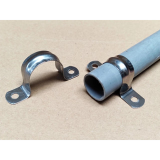 Combo of 10 clamps - omega shackles to hang fixed pipes on walls ...