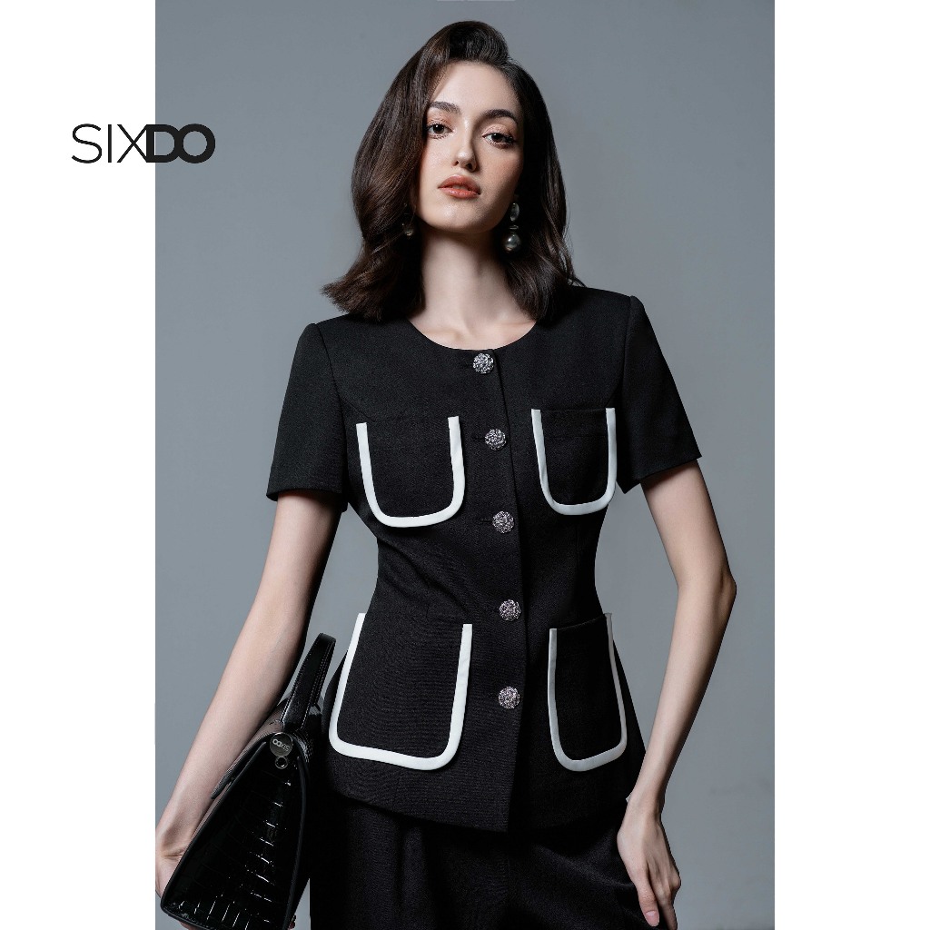 Black Short Sleeves Woven Vest with SIXDO pocket (Black Short Sleeves ...