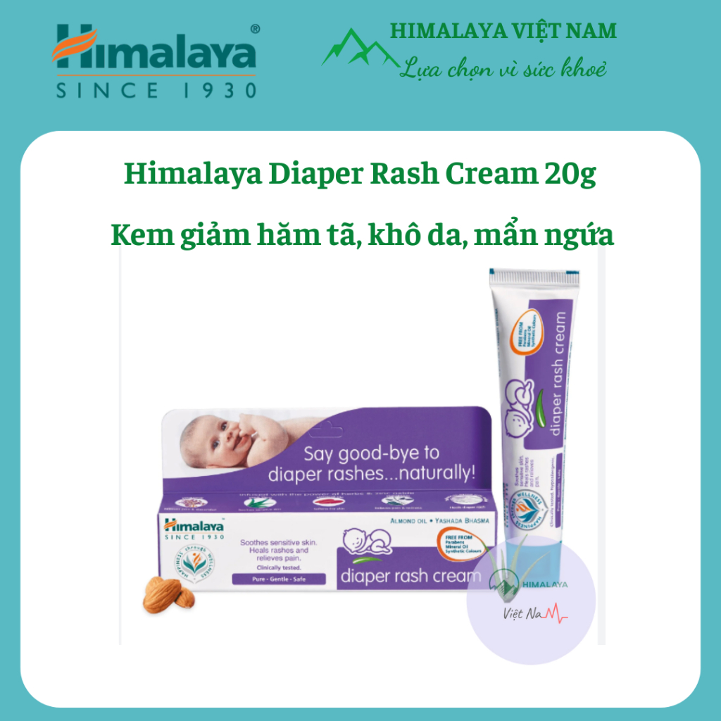 Himalaya Diaper Rash Cream 20g - Cream to reduce Diaper Rash, dry skin ...