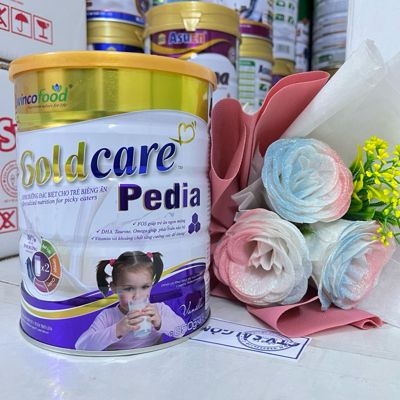 Goldcare Pedia weight gain milk 850g helps children eat well, gain weight, and increase ...