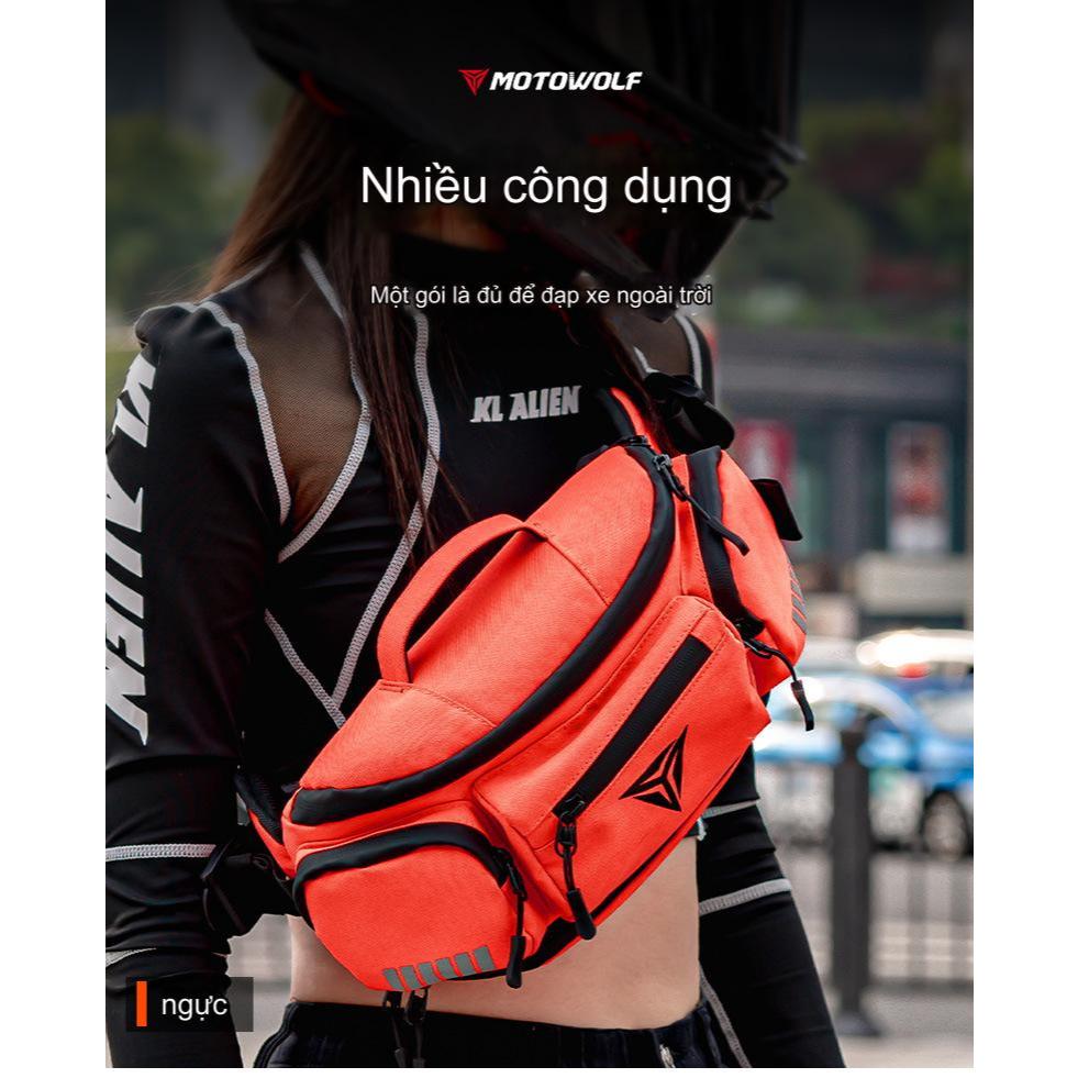 Waist Bag, Genuine Motowolf, Waterproof Bag, Many Compartments - Many ...