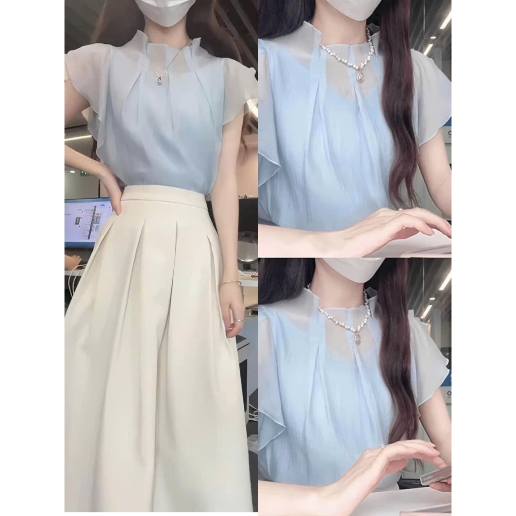 Set of long dresses for walking, candle silk shirt with fairy wing ...