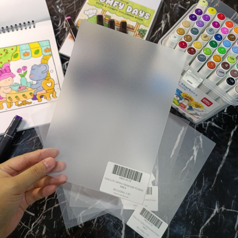 [Not for sale as a gift] Waterproof pad for coloring markers and ...