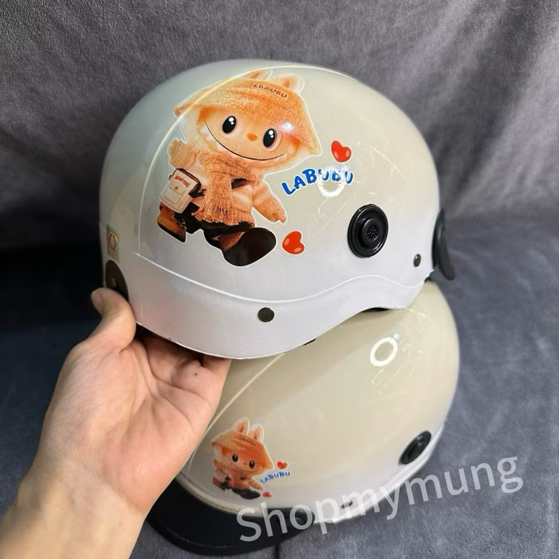Super pretty Labubu helmet {New Model 2024 | Shopee Malaysia