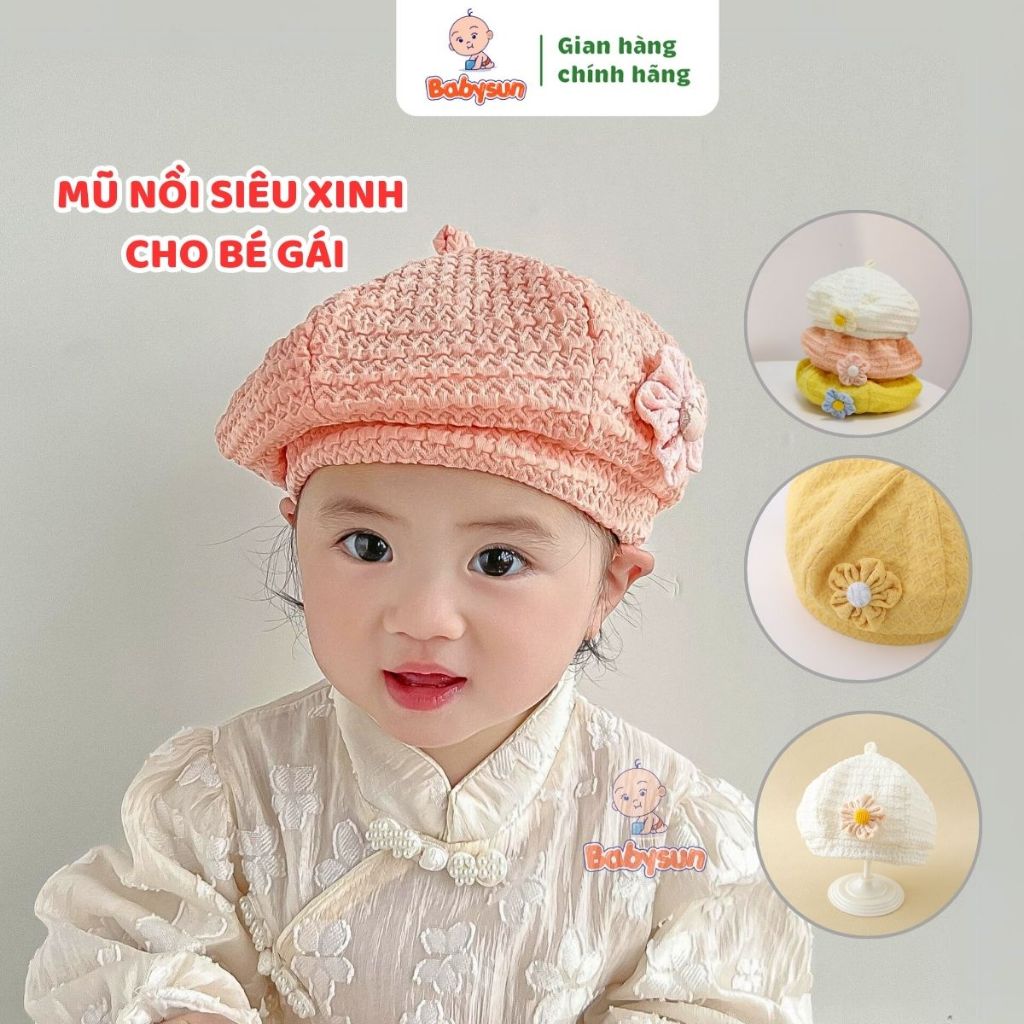 Beret for girls with soft design that hugs Babysun's head - super cute ...