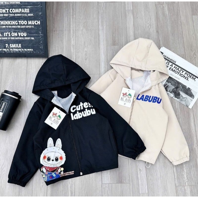 Labubu windJacket with 2 mesh lining and windshield 10-30kg | Shopee ...