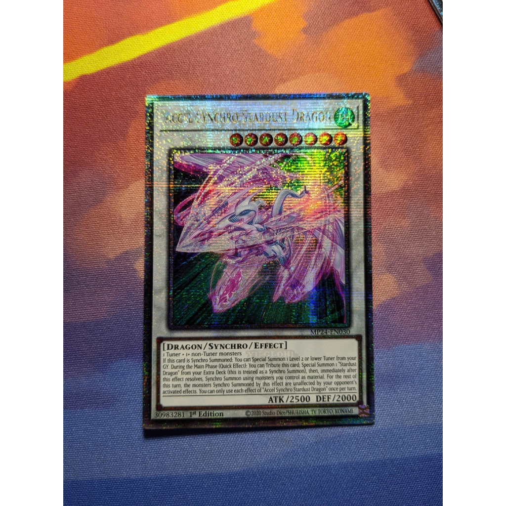 Accel Synchro Stardust Dragon Card - MP24-EN030 - Quarter Century Rare ...