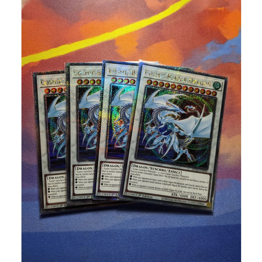 Cosmic Blazar Dragon Card - MP24-EN029 - Quarter Century Rare 1st ...