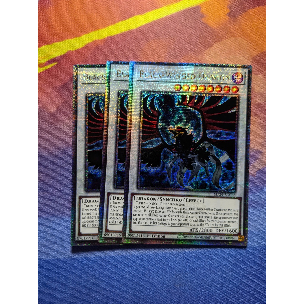 1 card Black-Winged Dragon - MP24-EN028 - Quarter Century Rare 1st Edition | Shopee Malaysia